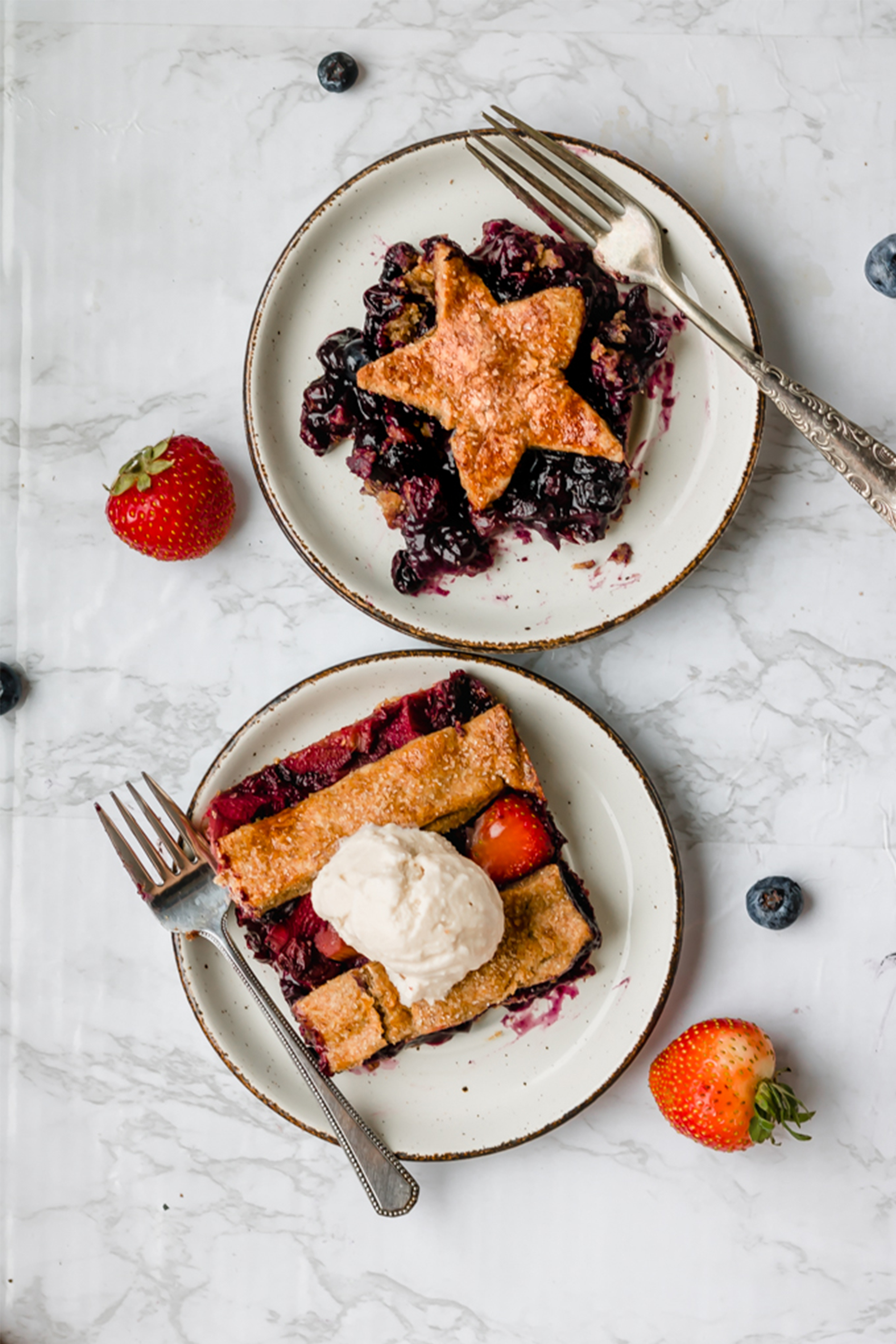 Easy American Flag Slab Pie – Garlic Head
