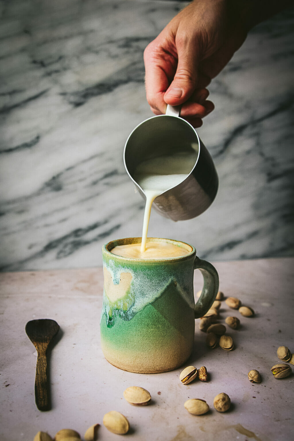 Salted Pistachio Latte – Garlic Head